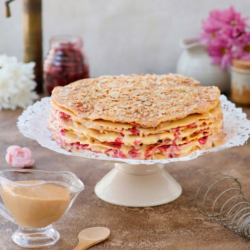 Torta Manjar Pastelera Frambuesa – Hojas de Cami
